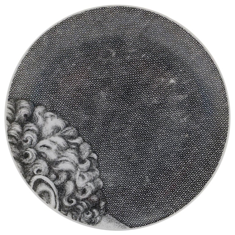 Piero Fornasetti Adamo / Adam Porcelain Plate Number 12, Signed ...