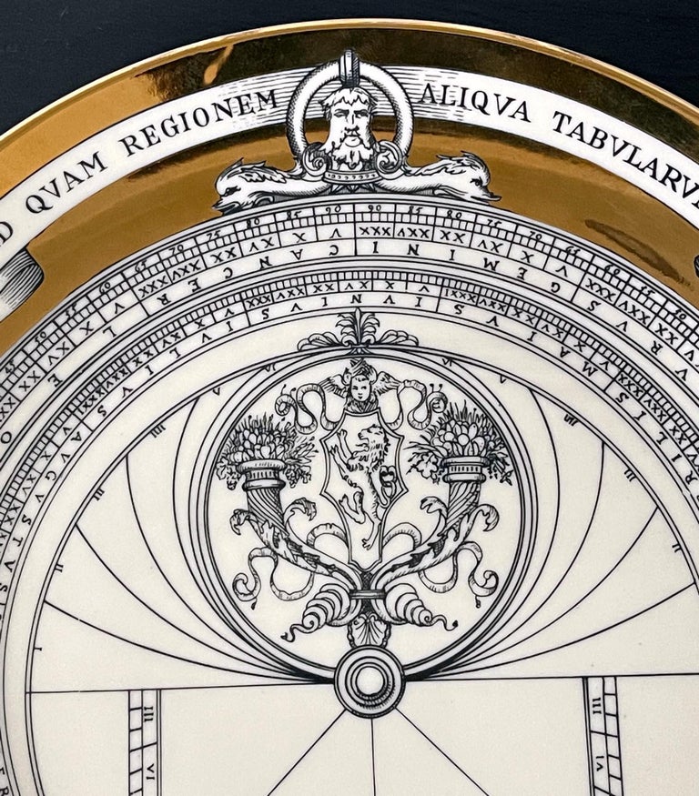 Piero Fornasetti Astrolabe Porcelain Plate, 1967 For Sale at 1stDibs