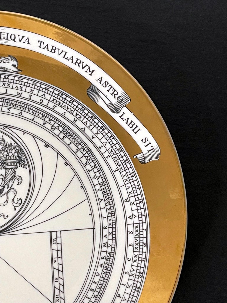 Piero Fornasetti Astrolabe Porcelain Plate, 1967 For Sale at 1stDibs