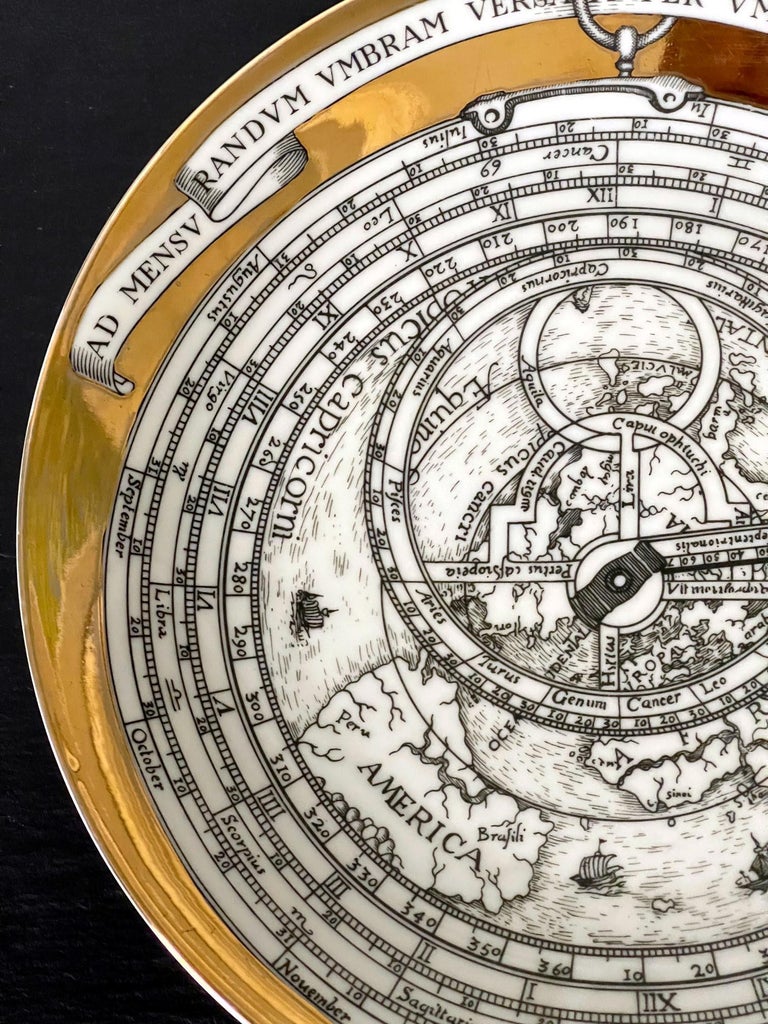 Piero Fornasetti Astrolabe Porcelain Plate 1968 For Sale at 1stDibs