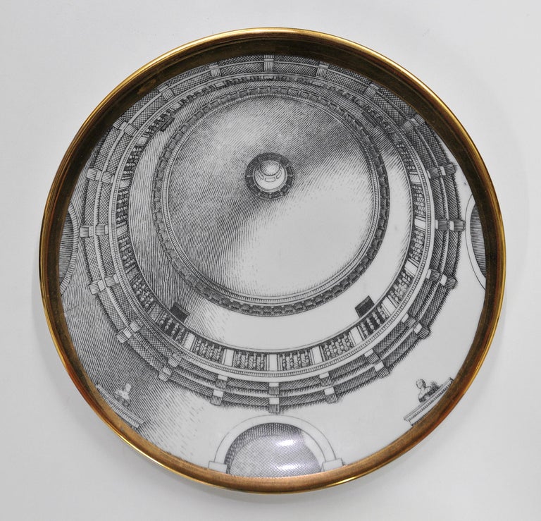 Piero Fornasetti Cupole D'italia Plate, La Rotonda, 1960s For Sale at ...