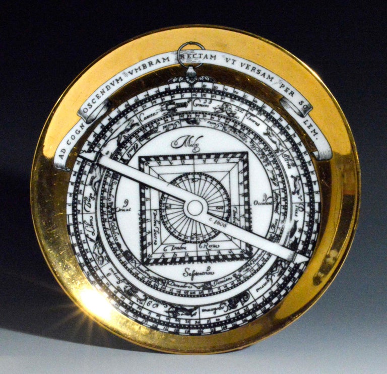 Piero Fornasetti Porcelain Astrolabe Plates in a Complete Set of Twelve ...