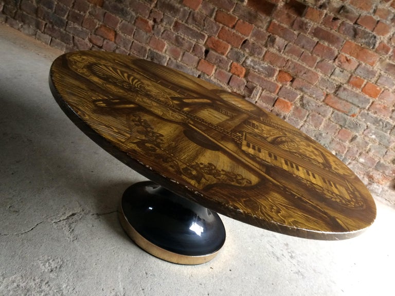 Piero Fornasetti Strumenti Musicali Coffee Table circa 1960s Musical ...