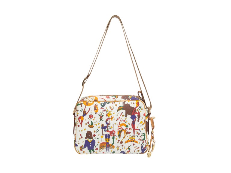 Piero Guidi White and Multicolor Magic Circus Crossbody Bag For Sale at ...