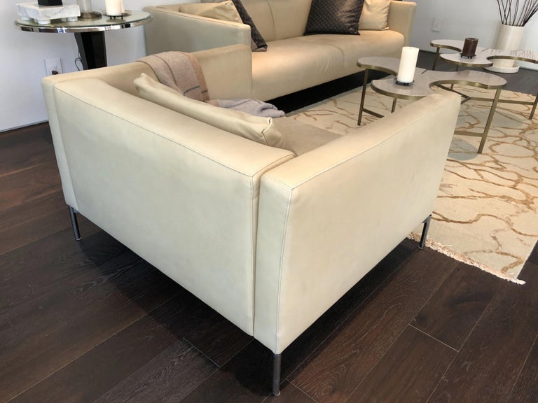 Piero Lissoni "Twin" Leather Lounge Chair for Living Divani at 1stDibs ...