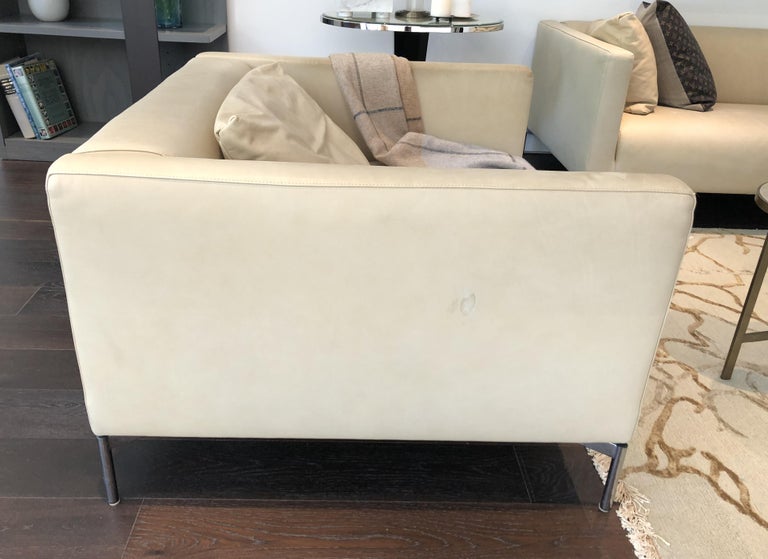 Piero Lissoni "Twin" Leather Lounge Chair for Living Divani at 1stDibs ...