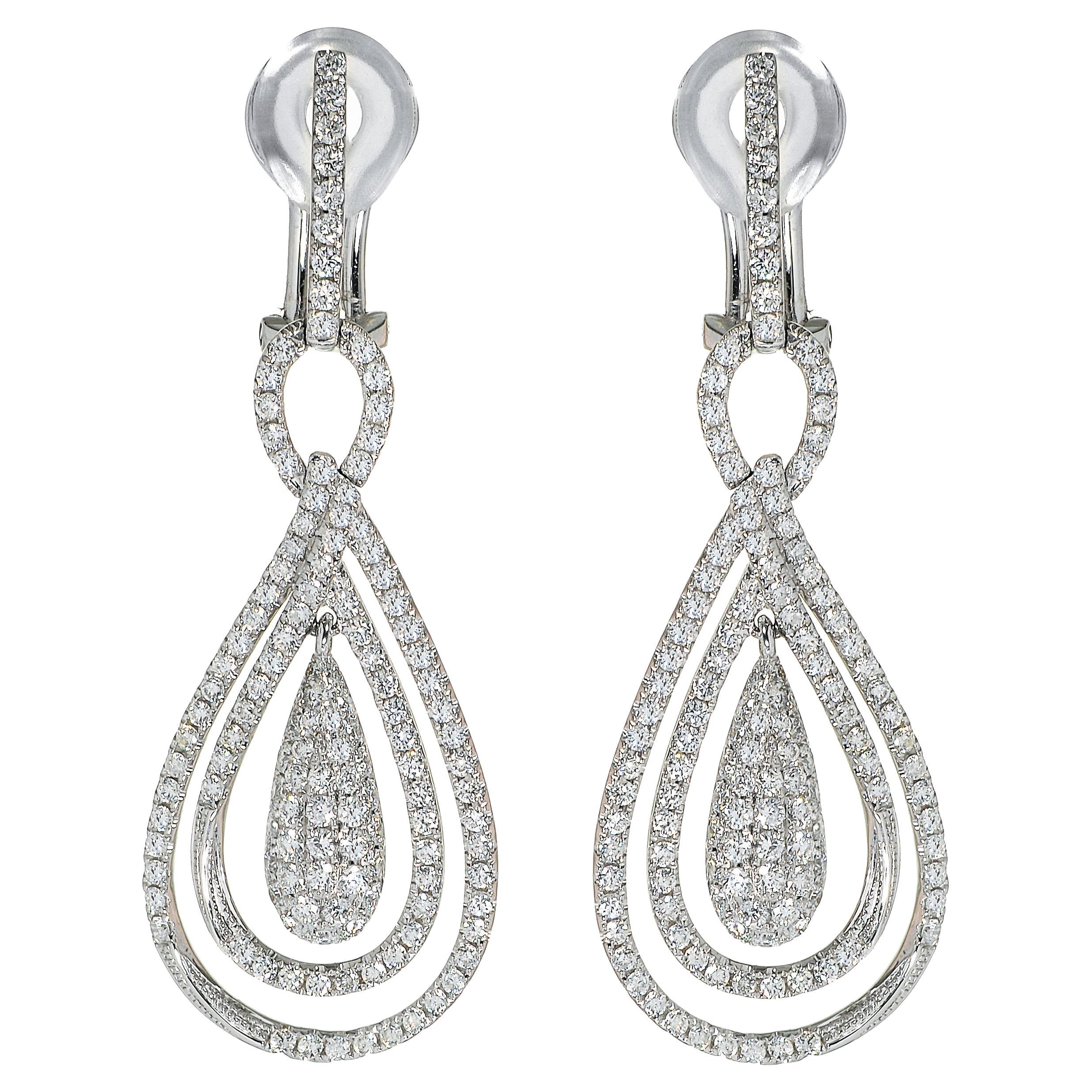 Piero Milano White Gold and Brights Earrings at 1stDibs