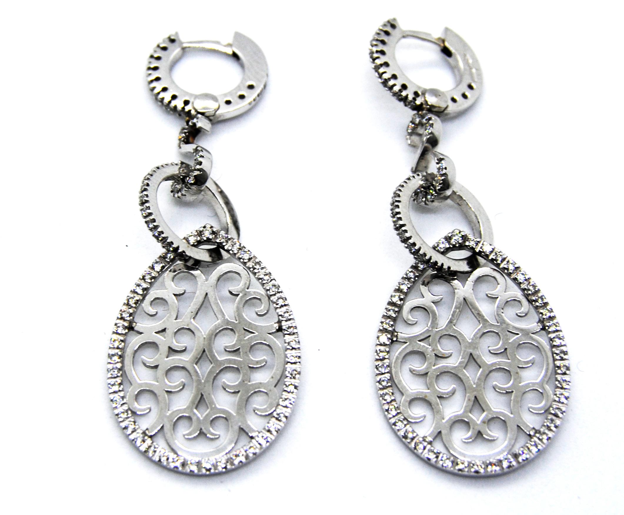 Piero Milano White Gold and Brights Earrings at 1stDibs