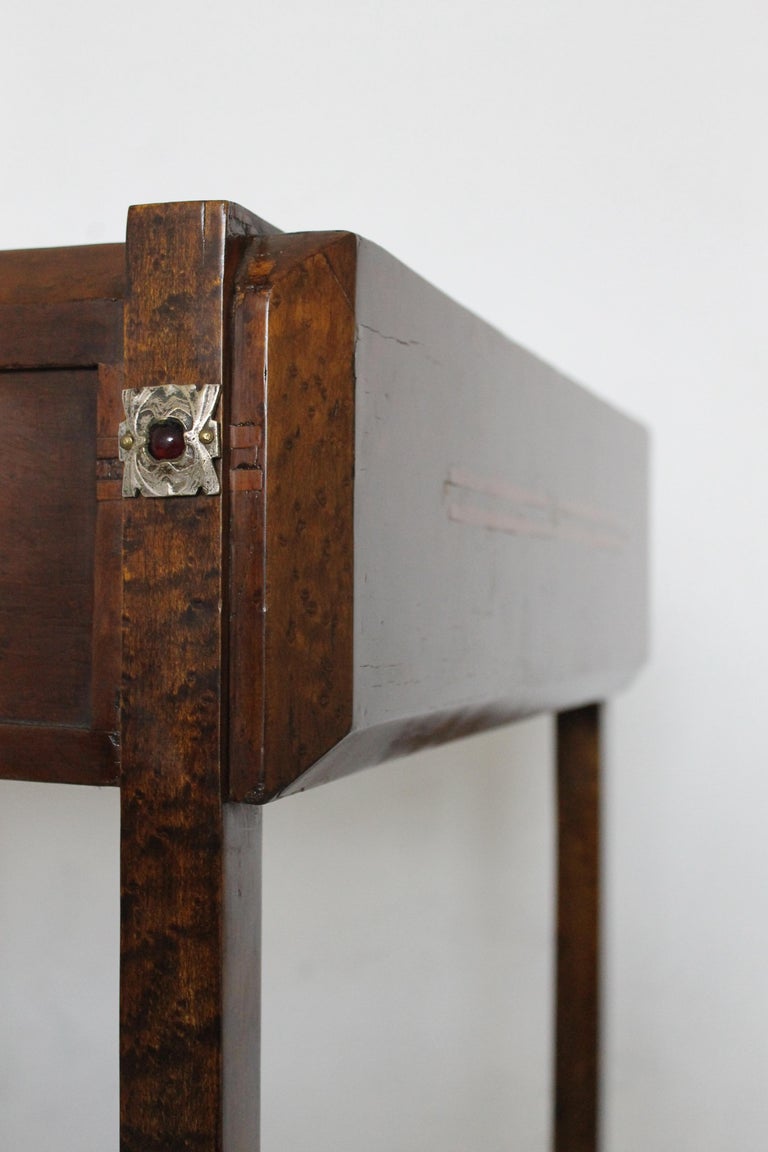 Piero Zen Small Desk with Maple and Mather of Pearl Inlays, Italy Milan ...