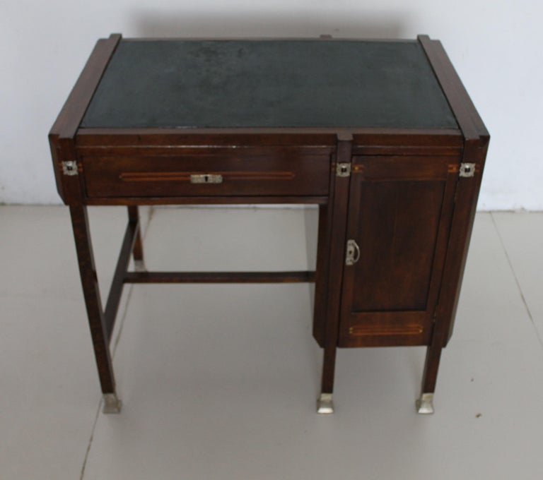 Piero Zen Small Desk with Maple and Mather of Pearl Inlays, Italy Milan ...