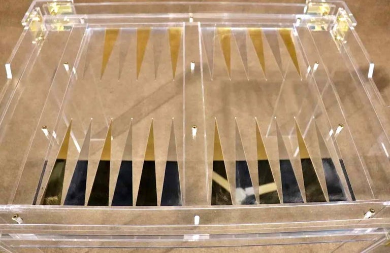 Pierre Acrylic Backgammon Table For Sale at 1stDibs