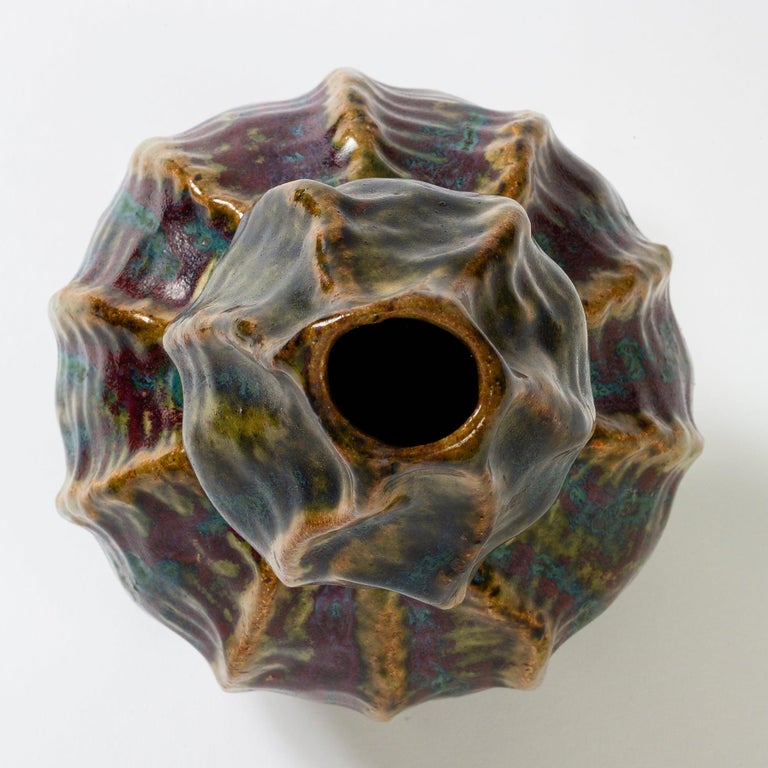 Pierre-Adrien Dalpayrat "Colocynth" Glazed Ceramic Vase For Sale at 1stDibs