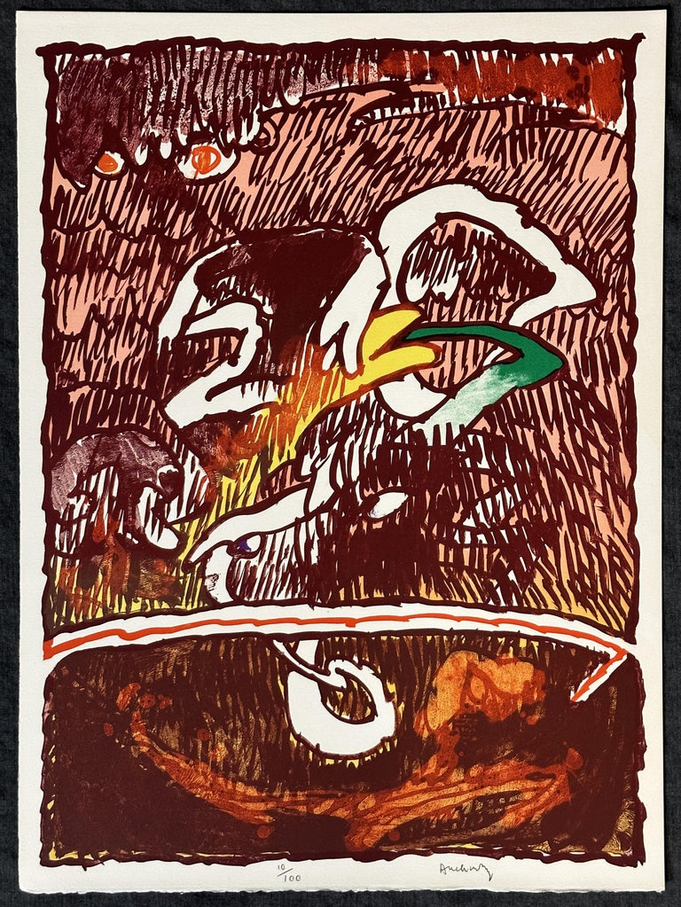 Pierre Alechinsky - Invisible Flying Object 1978 Signed Limited Edition ...