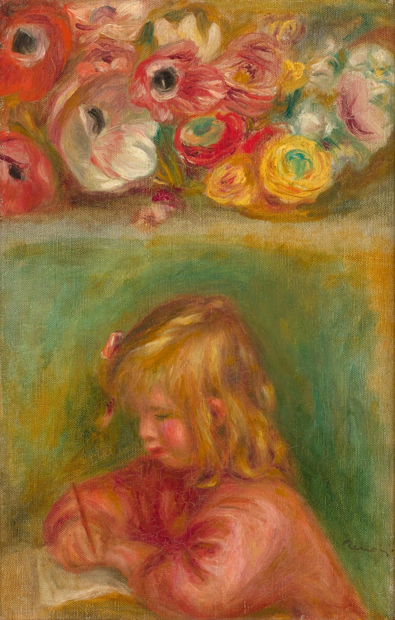 Pierre-Auguste Renoir - Portrait de Coco et Fleurs de Pierre-Auguste ...