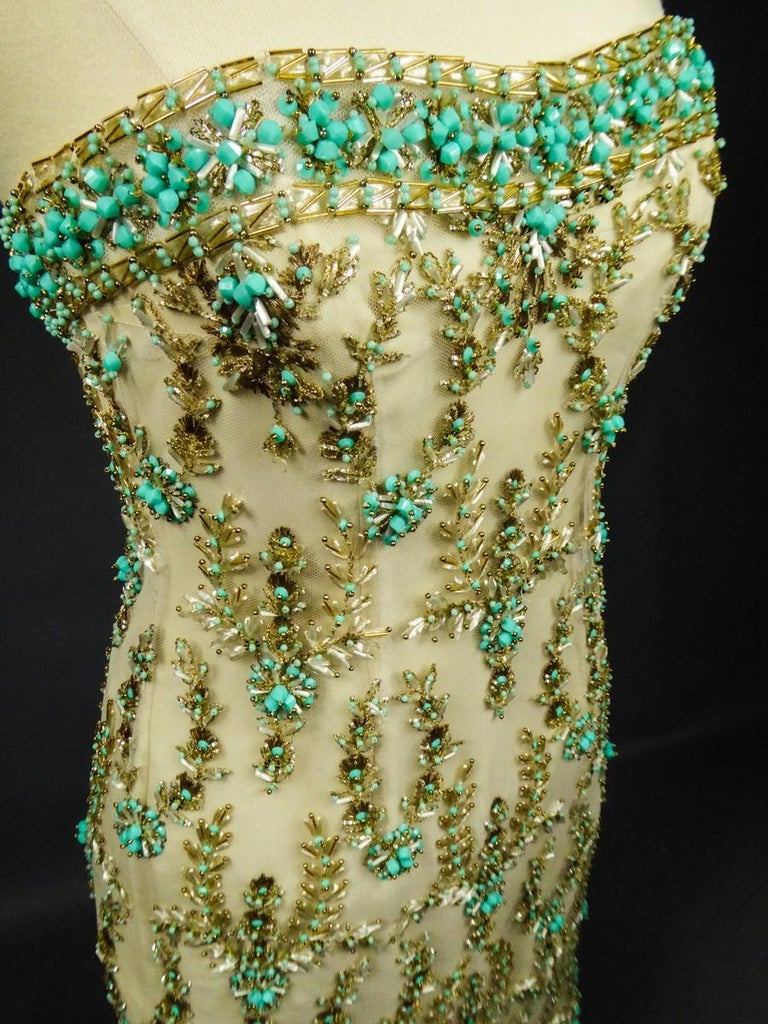 Pierre Balmain Couture Embroidered Cocktail Dress Numbered 127770 ...