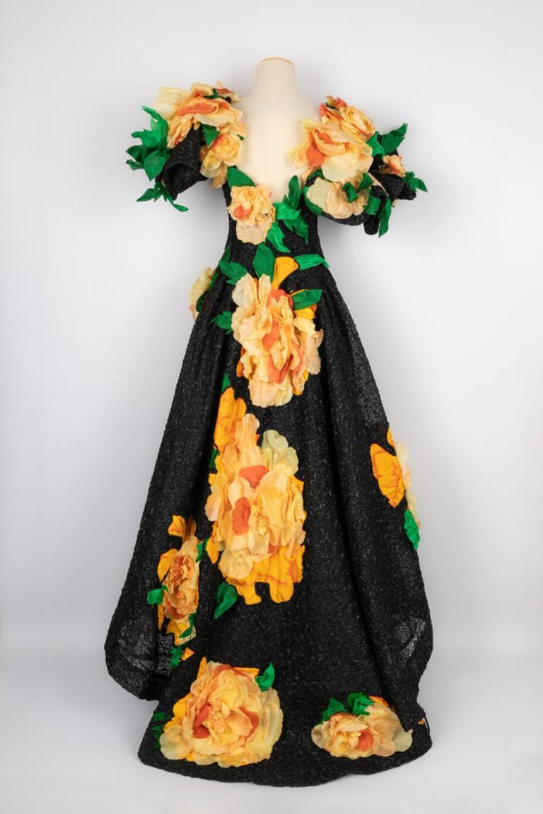 Pierre Balmain Maxi Dress Haute Couture For Sale at 1stDibs