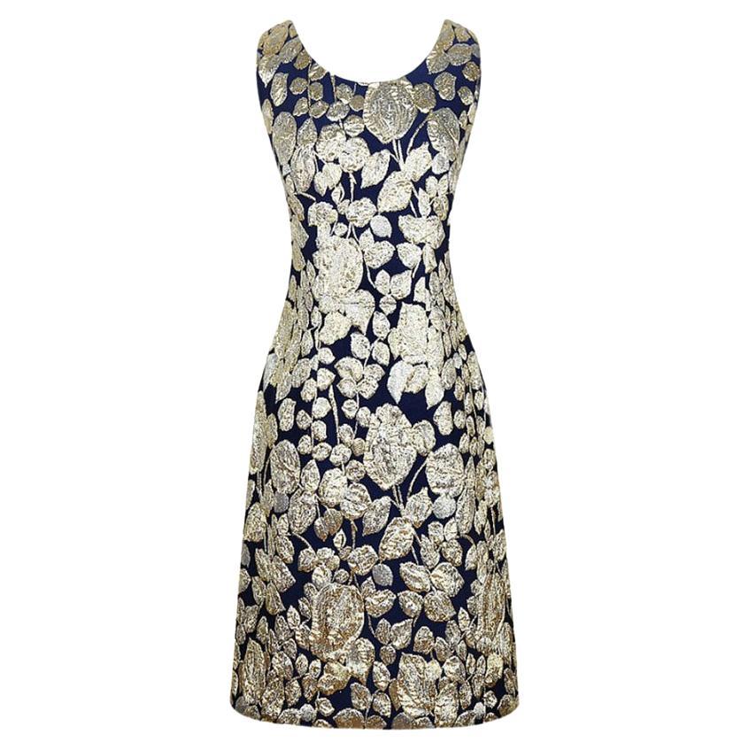 PIERRE BALMAIN VINTAGE HOUTE COUTURE BROCADE DRESS Size M For Sale at ...