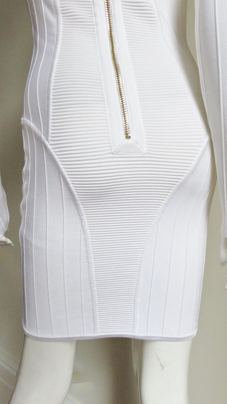 Pierre Balmain White Bodycon Dress For Sale at 1stDibs | white long ...