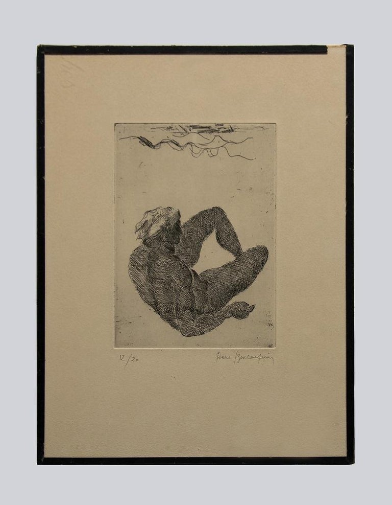 Pierre Boncompain - Woman at the Sea - Original Etching by Pierre ...