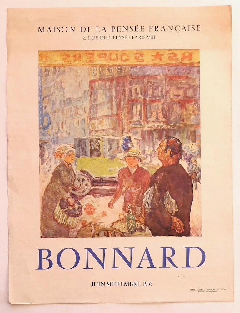 Bonnard- Exhibition Poster - Original Offset Print - 1955 at 1stDibs