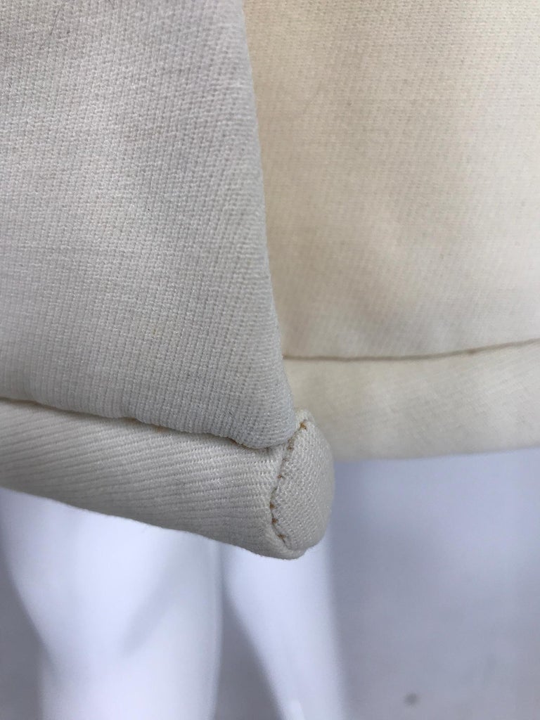 Pierre Cardin 1960s Off White Wool Coat with Metal Toggle Clasps Circle ...