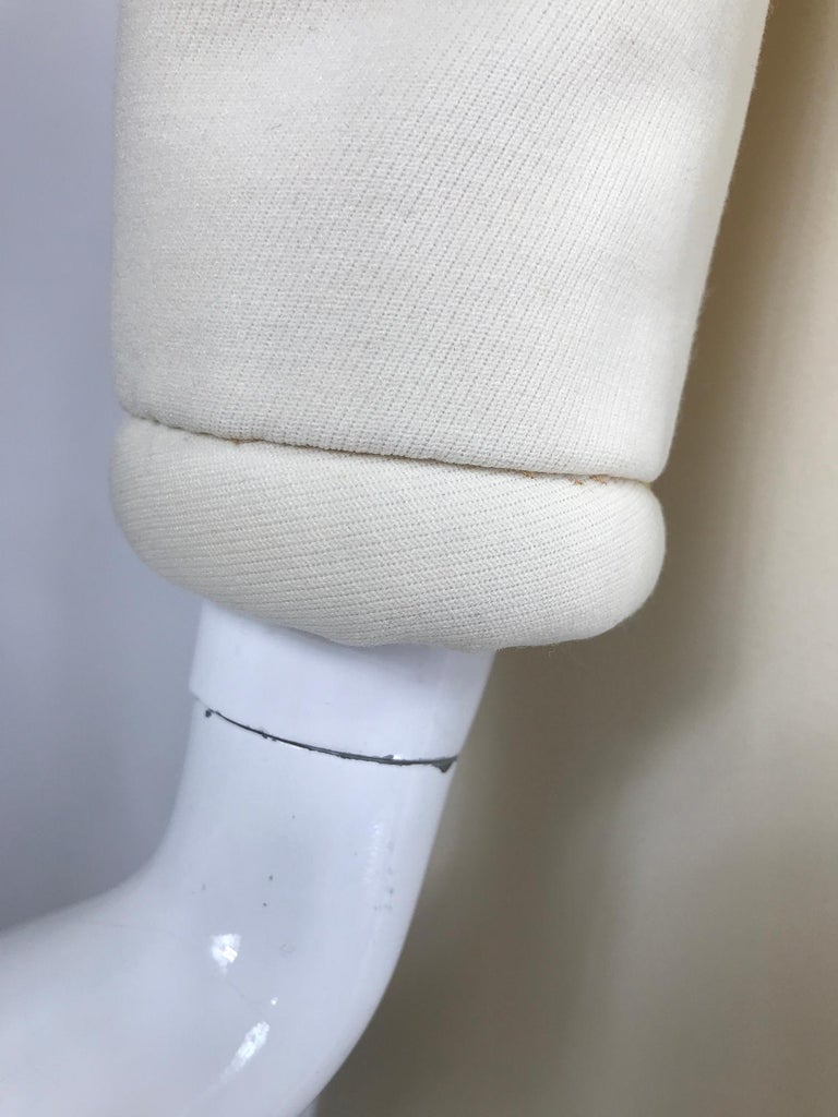 Pierre Cardin 1960s Off White Wool Coat with Metal Toggle Clasps Circle ...
