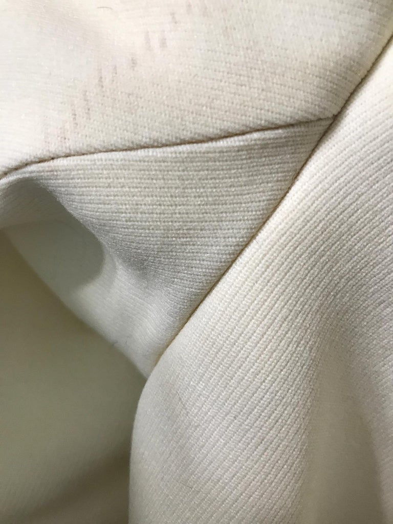 Pierre Cardin 1960s Off White Wool Coat with Metal Toggle Clasps Circle ...