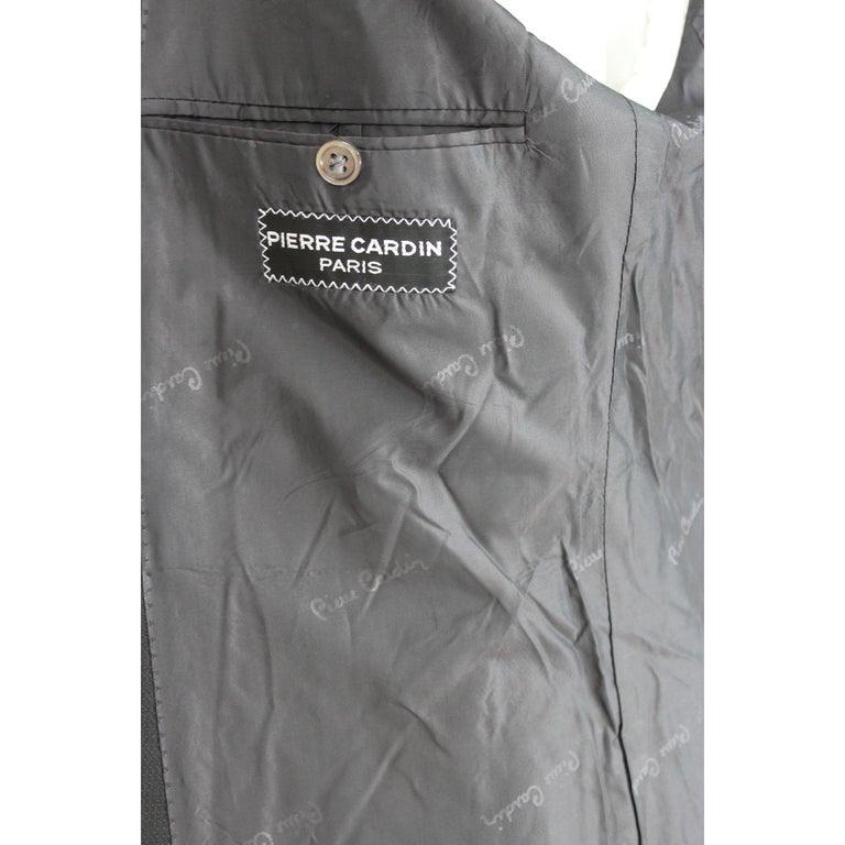 Pierre Cardin Black Cotton Evening Tuxedo Jacket For Sale at 1stDibs