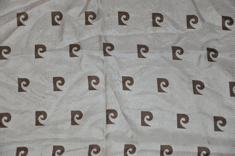 Pierre Cardin Coco Brown Signature Logo Silk Scarf For Sale at 1stDibs ...