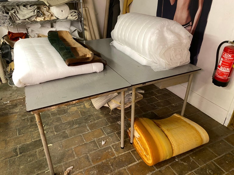 Pierre Chapo, Bench S18y "Love Seat", Elm Wood and Original Leather ...