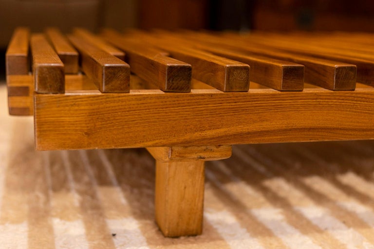 Pierre Chapo, Bench with Slides in Solid Elm, Model L07A, 1963 For Sale ...