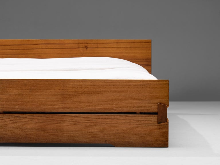 Pierre Chapo 'Louis' Bed in Solid Elm For Sale at 1stDibs