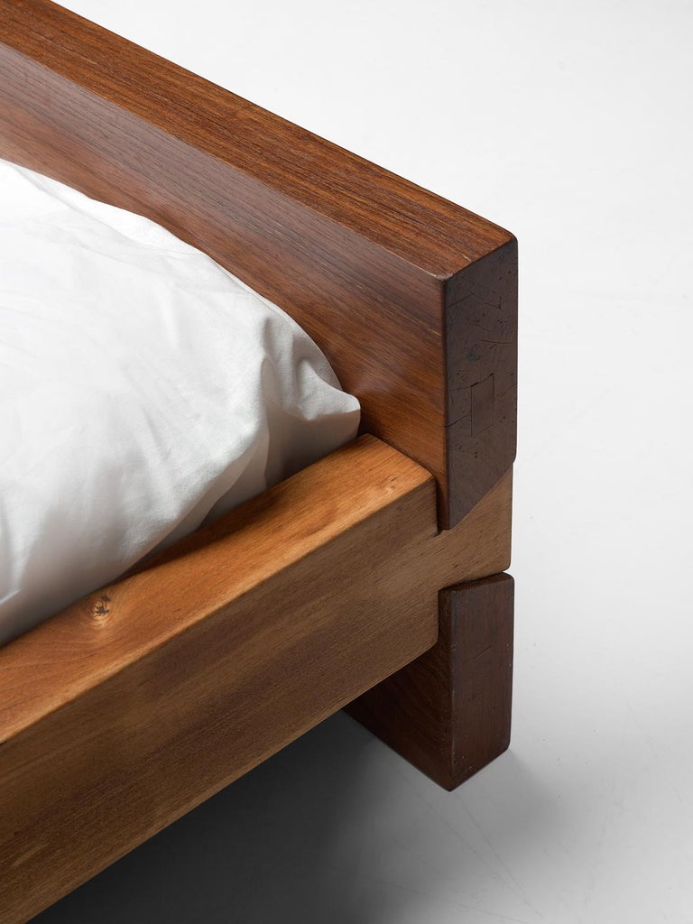 Pierre Chapo 'Louis' Bed in Solid Elm at 1stDibs
