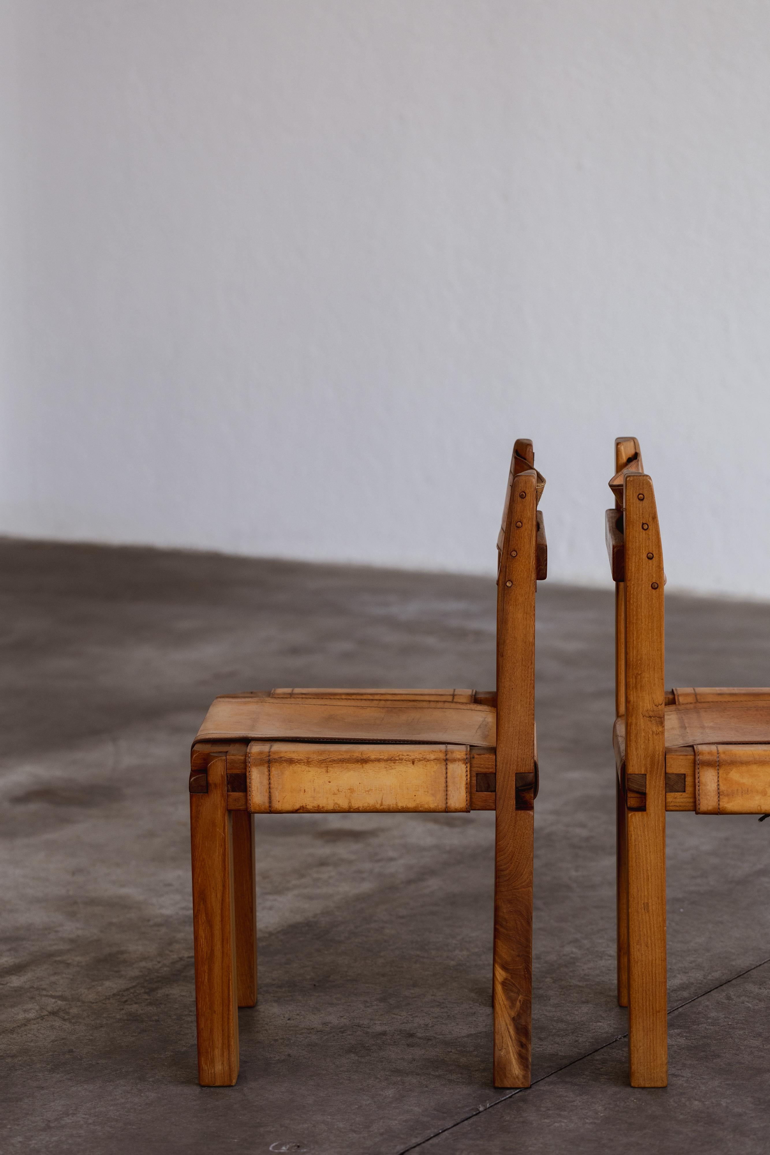 Pierre Chapo “S11” Dining Chairs for Chapo Creation, 1966, Set of 6 For ...