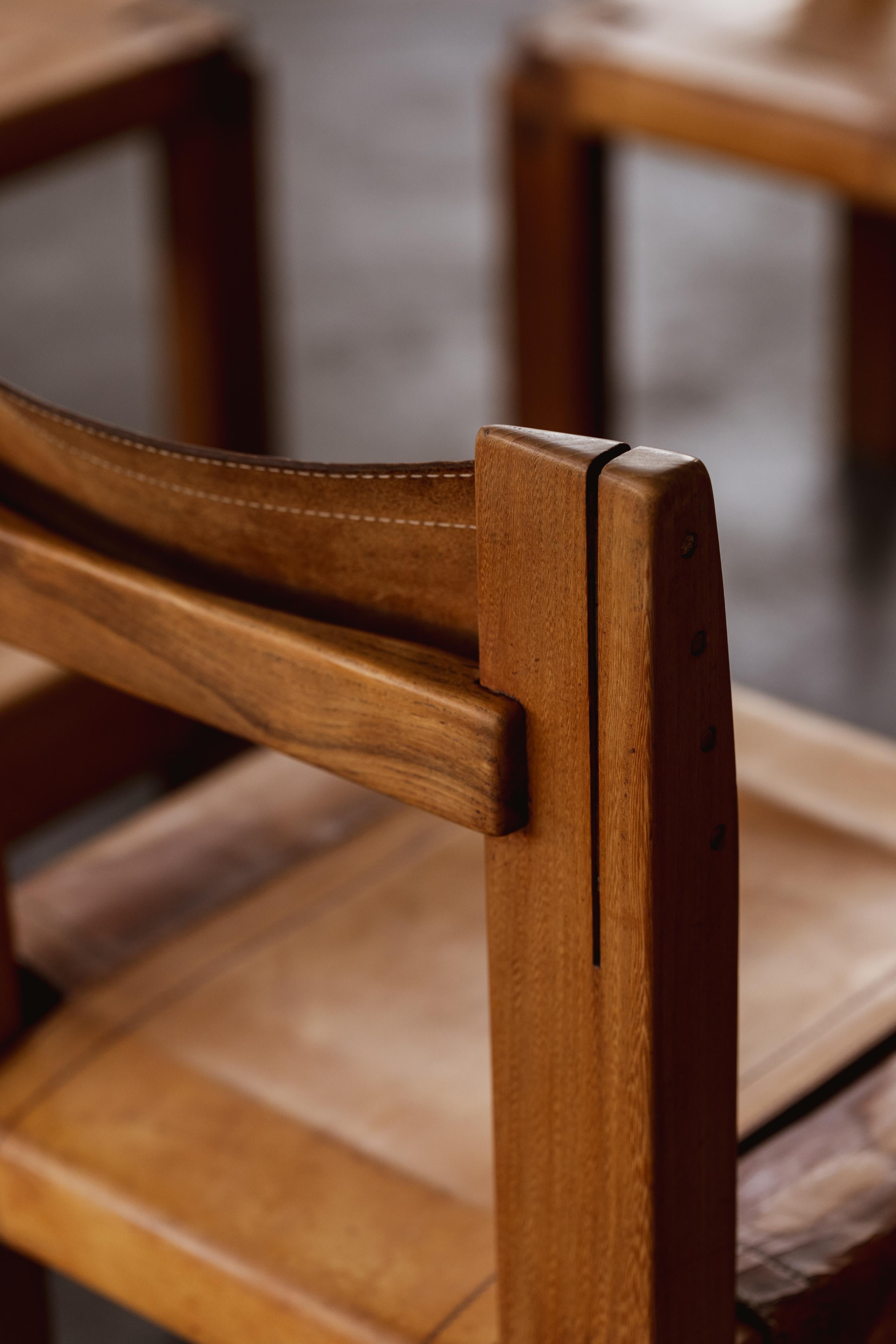 Pierre Chapo “S11” Dining Chairs for Chapo Creation, 1966, Set of 6 For ...