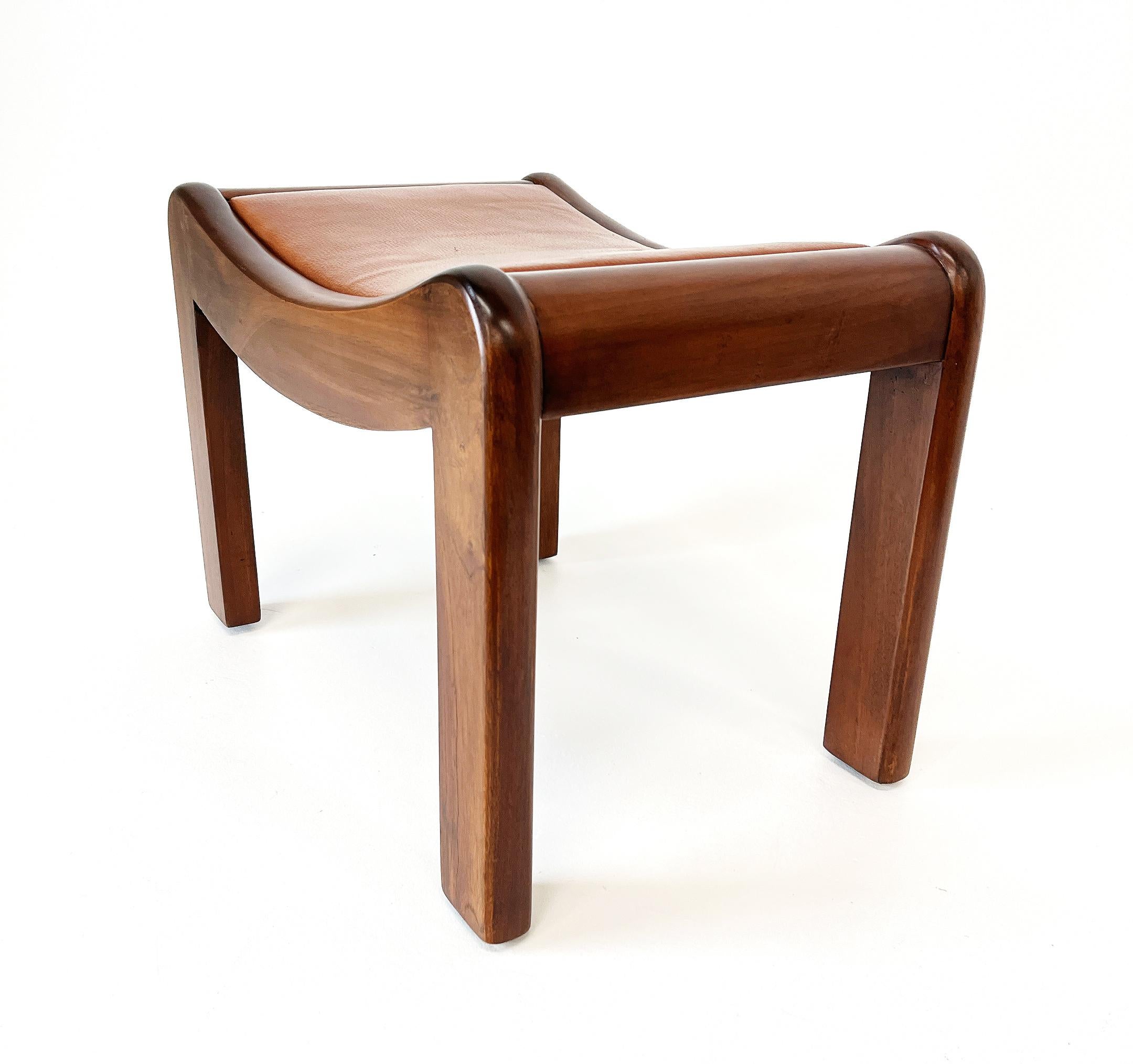 Pierre Chareau “SN1” Mahogany Stool, Circa 1920s. For Sale at 1stDibs
