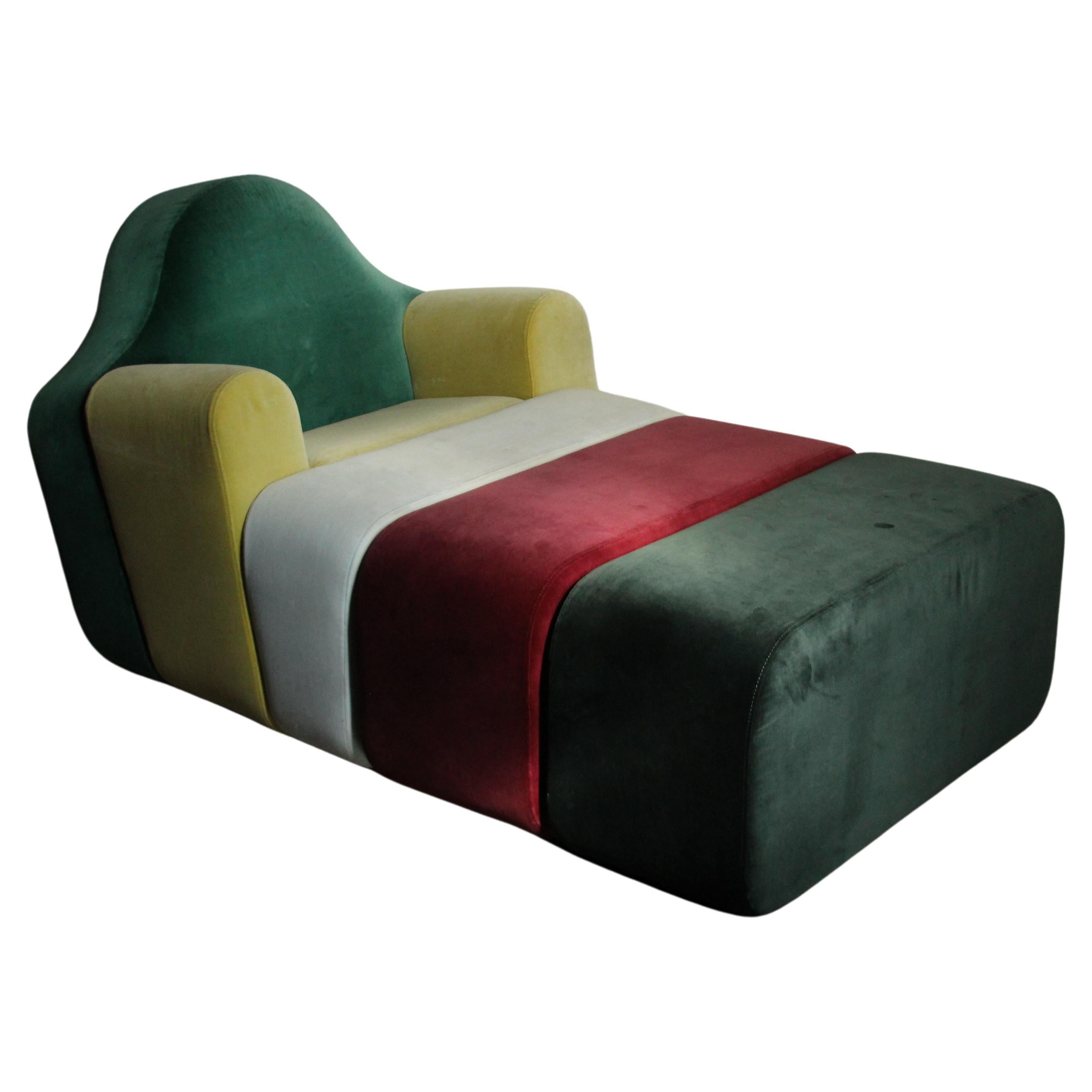 Pierre Charpin Modular "Slice" Lounge Chair and Ottoman for Ligne Roset ...