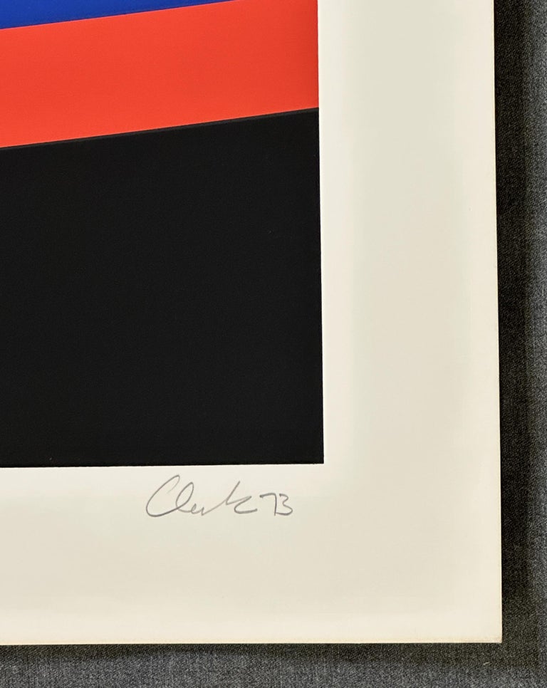 Pierre Clerk - Blue and Yellow 1973 Limited Edition Silkscreen For Sale ...