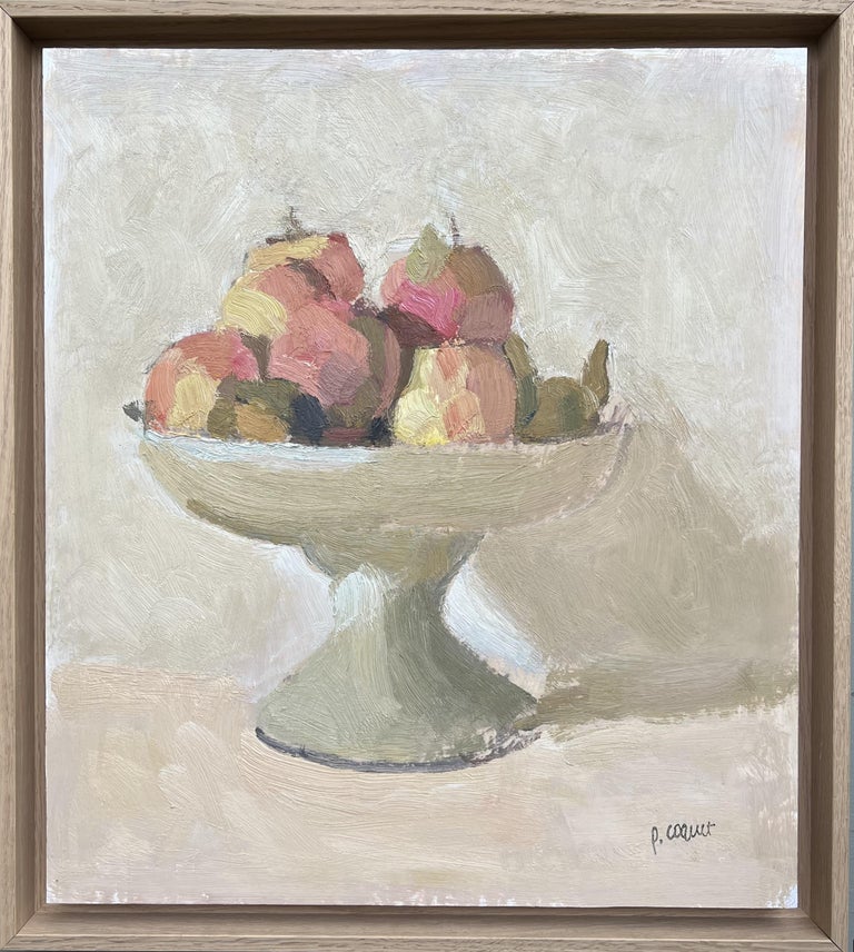 Pierre Coquet - Still life with fruits bowl, oil painting by Pierre ...