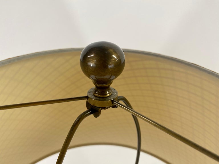 Pierre Deux French Country Ceramic Yellow Table Lamp with Custom Shade ...