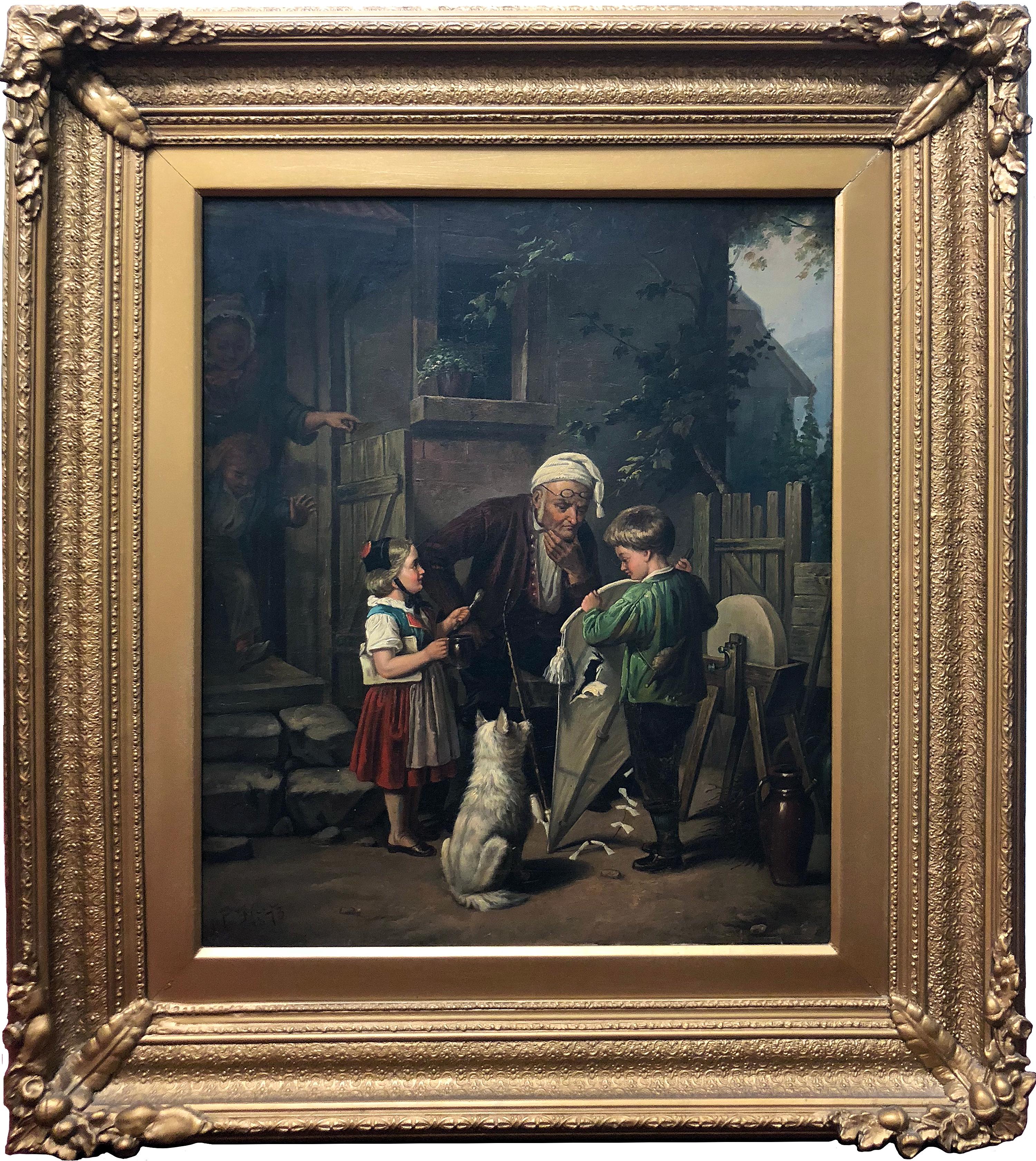 John Charlton - Return of the Guns Victorian Shooting Party signed oil ...