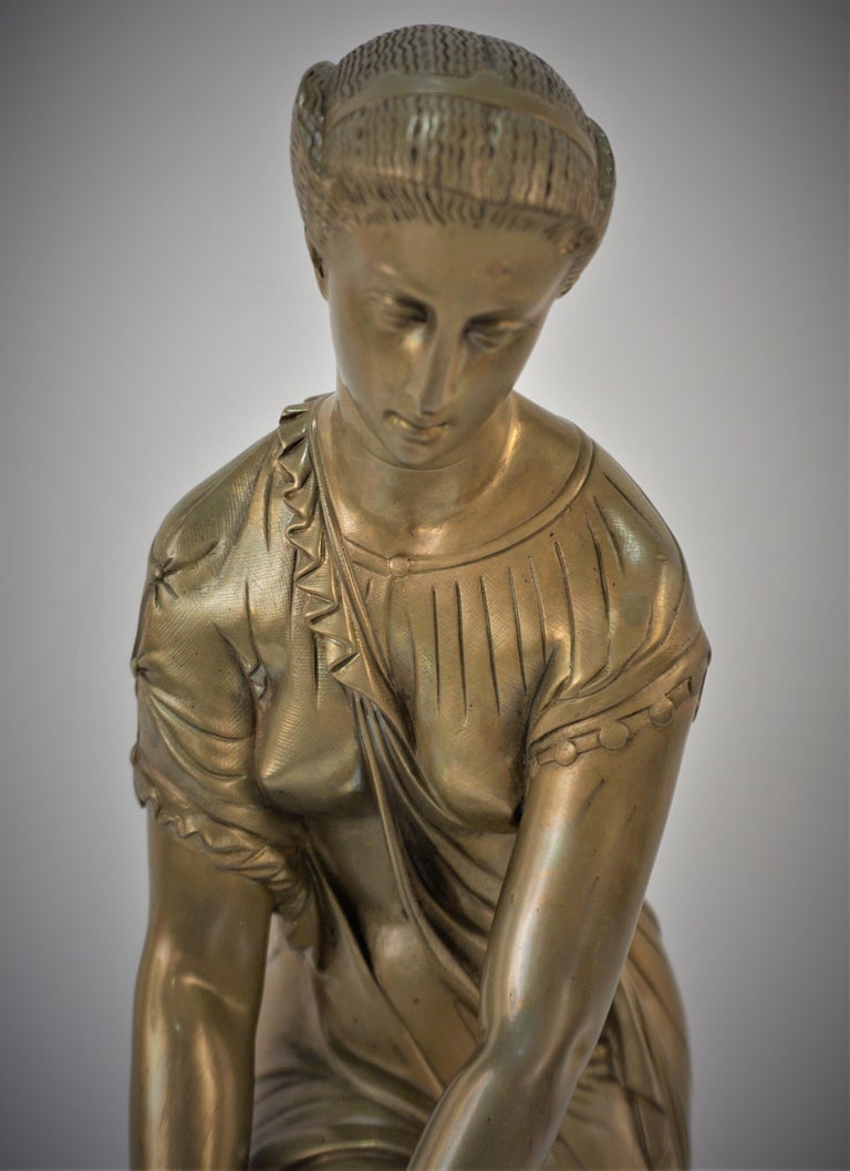 Pierre Eugene Emile Hebert 'Thetis' Goddess of Sea Bronze Sculpture For ...