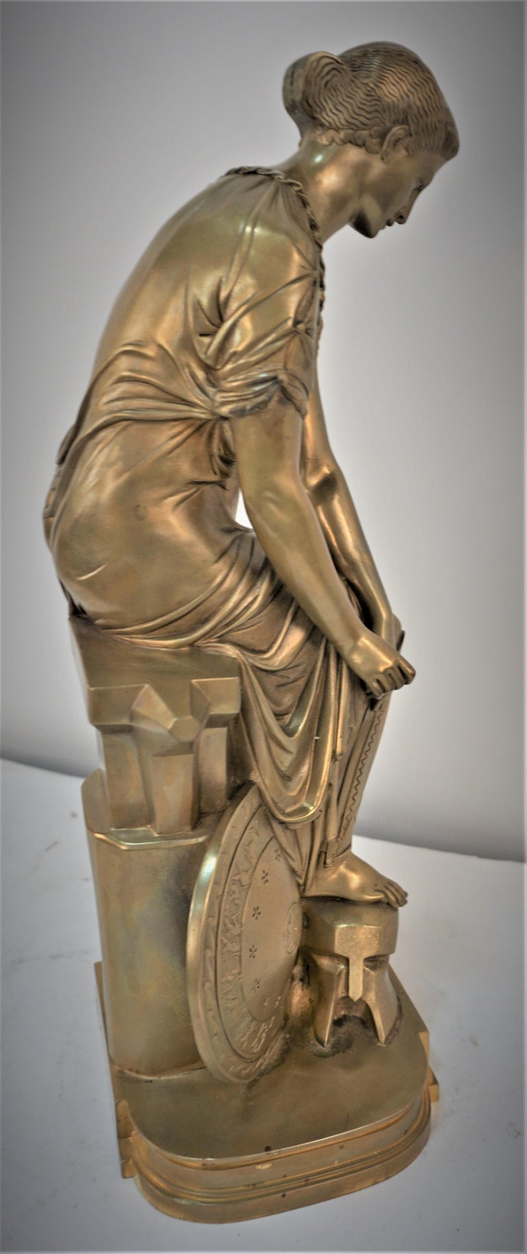 Pierre Eugene Emile Hebert 'Thetis' Goddess of Sea Bronze Sculpture For ...