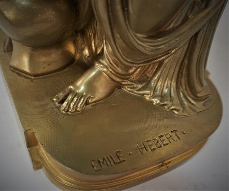 Pierre Eugene Emile Hebert 'Thetis' Goddess of Sea Bronze Sculpture For ...