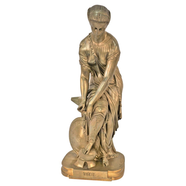 Pierre Eugene Emile Hebert 'Thetis' Goddess of Sea Bronze Sculpture For ...