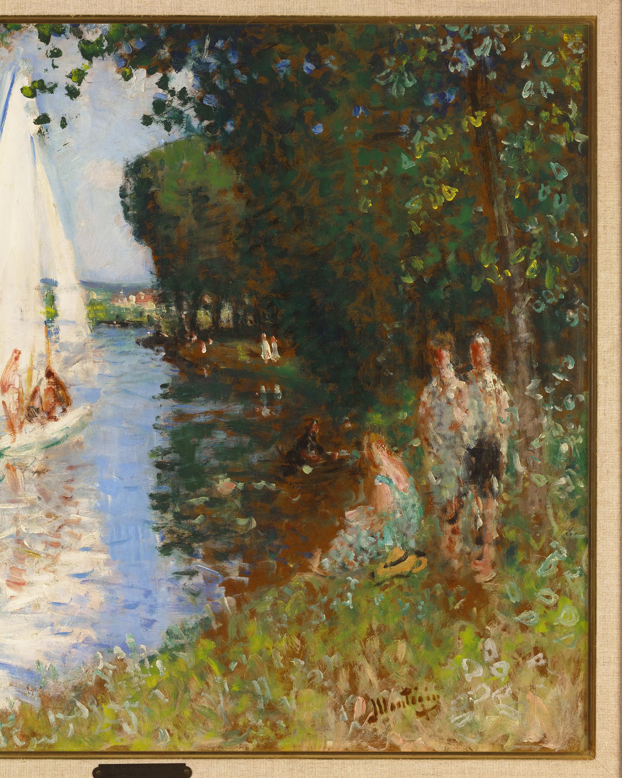 Pierre Eugène Montezin - Voiliers Sur La Seine By Pierre Eugène ...