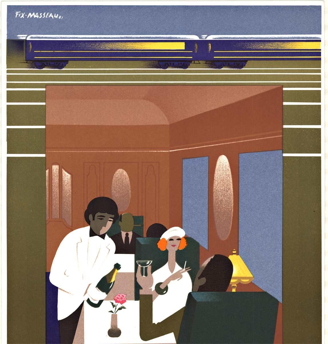 Pierre Fix-Masseau - Orignal "Venice Simplon Orient Express Dining Car ...