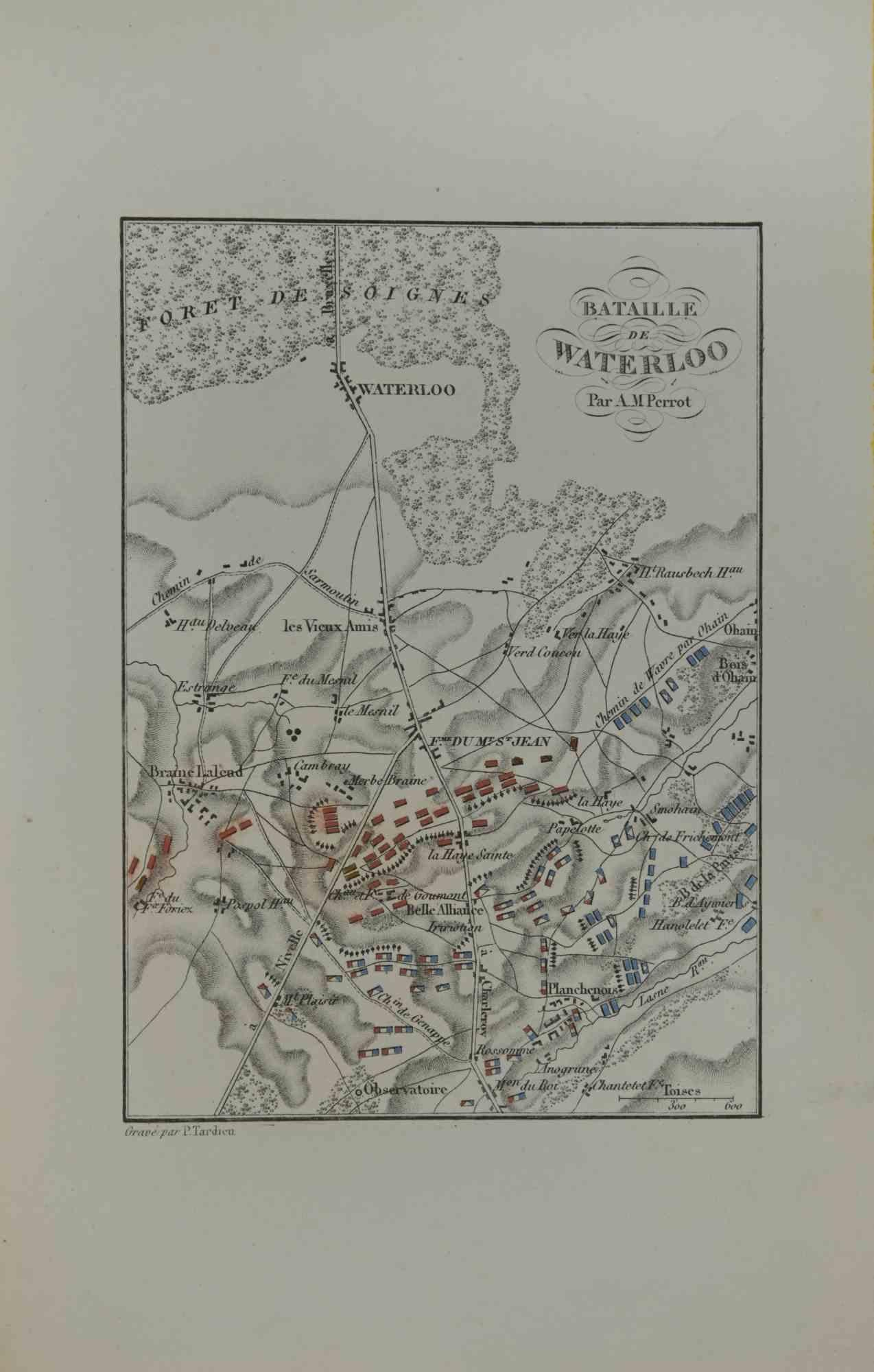 Pierre Francois Tardieu - Bataille de Waterloo - Etching by Pierre ...