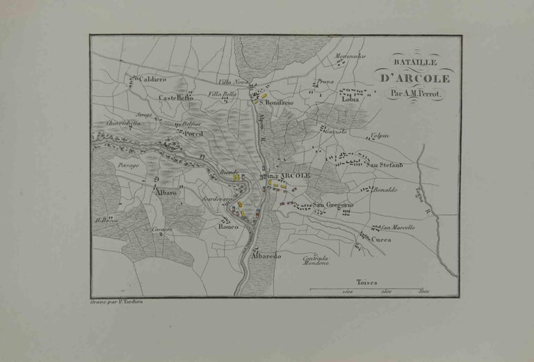 Pierre Francois Tardieu - Battle of Arcole - Etching by Pierre Francois ...