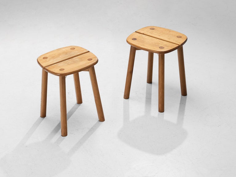 Pierre Gautier-Delaye Pair of Stools For Sale at 1stDibs